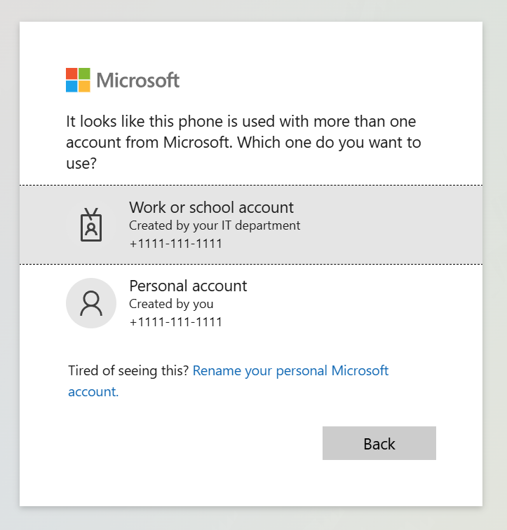 Unable to sign into work account due to Personal/Work account conflict ...