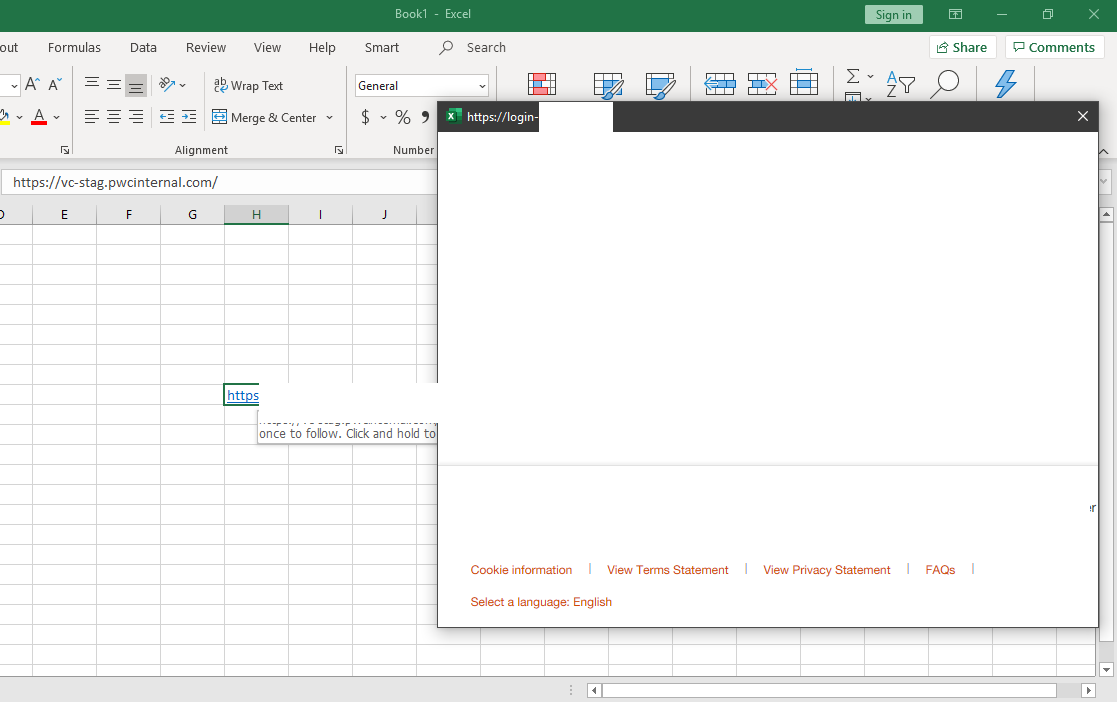 Redirect from excel to SharePoint without dialog box (credentials ...