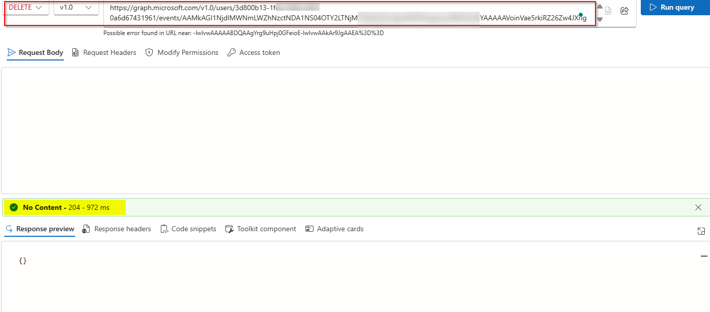 Does Create Event Graph Api Support For Creating Recurring Event With 7034