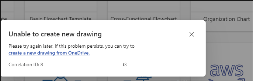 unable to create new drawing in visio - Microsoft Q&A