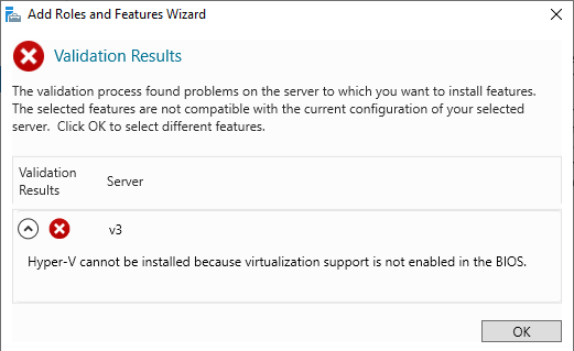 Hyper V Cannot Be Installed Because Virtualization Support Is Not Enabled In The Bios 