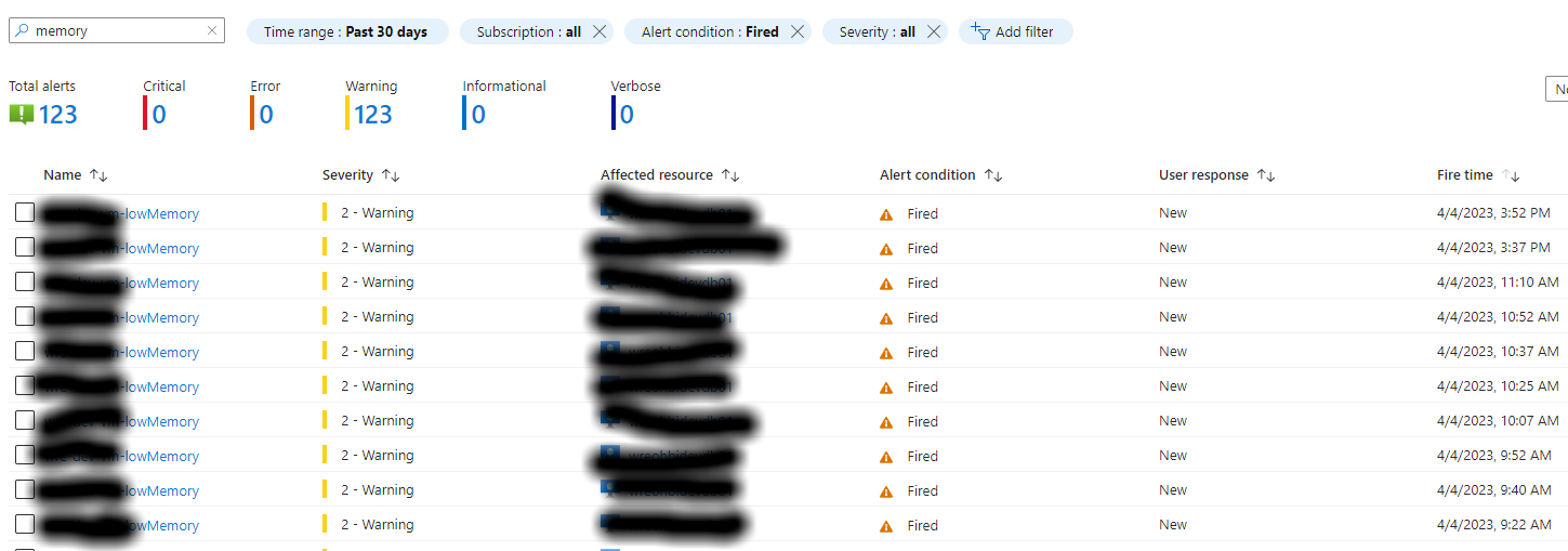 How do query Azure logs for occurrences of alert by VM? - Microsoft Q&A