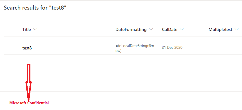 "Microsoft Confidential" appearing when filtering lists with item count - Microsoft Q&A