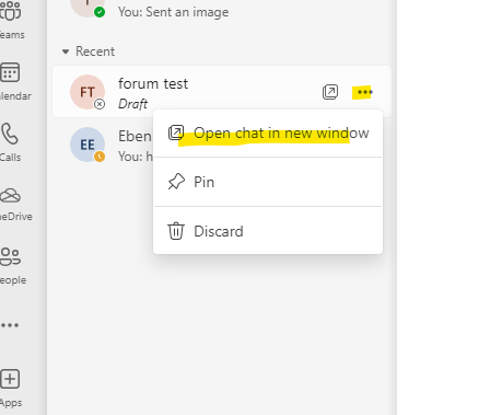 New Teams (Windows 10 Desktop & Web): Some pinned chats with no content ...