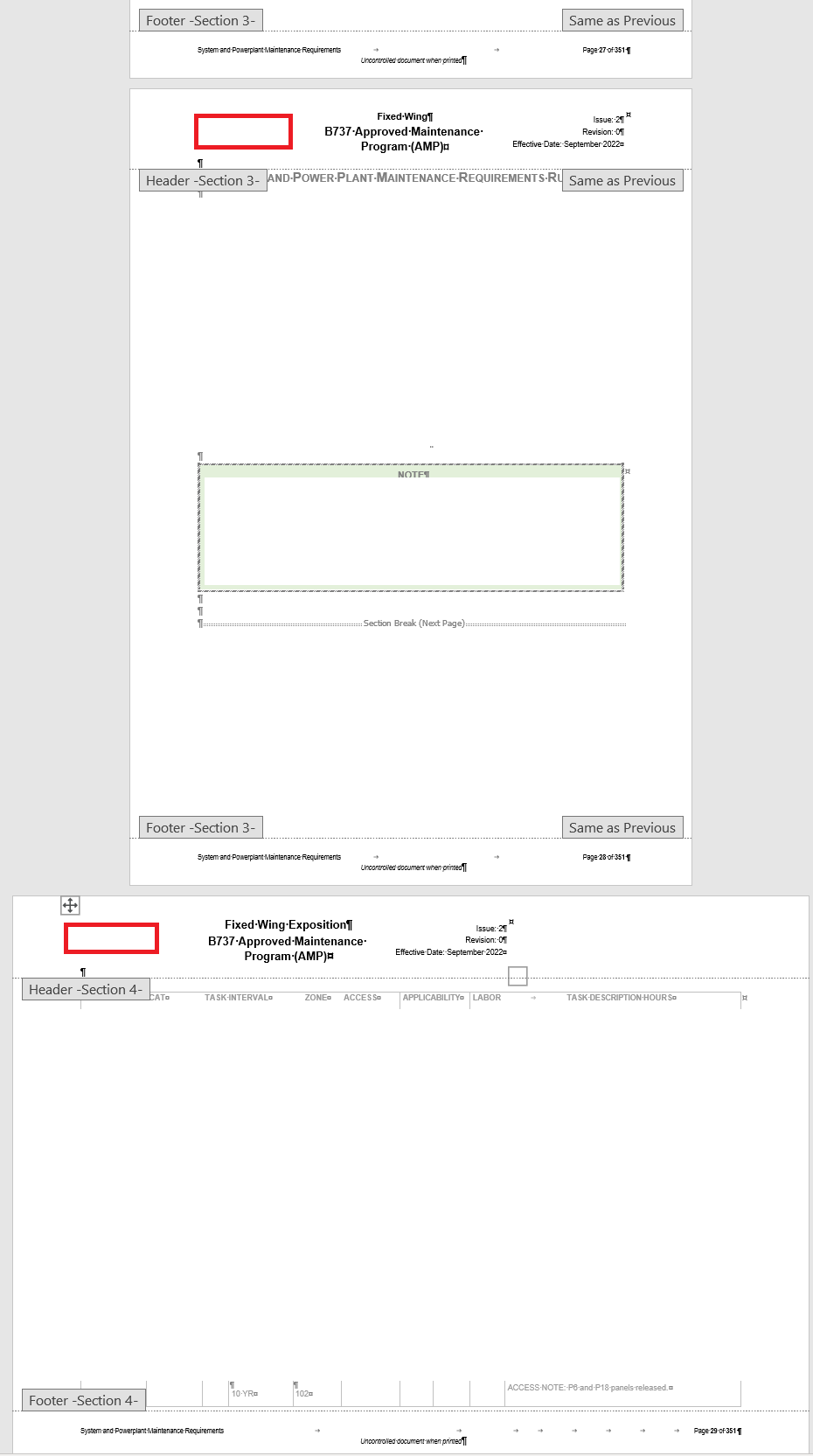 Headers in Landscape pages - Microsoft Q&A