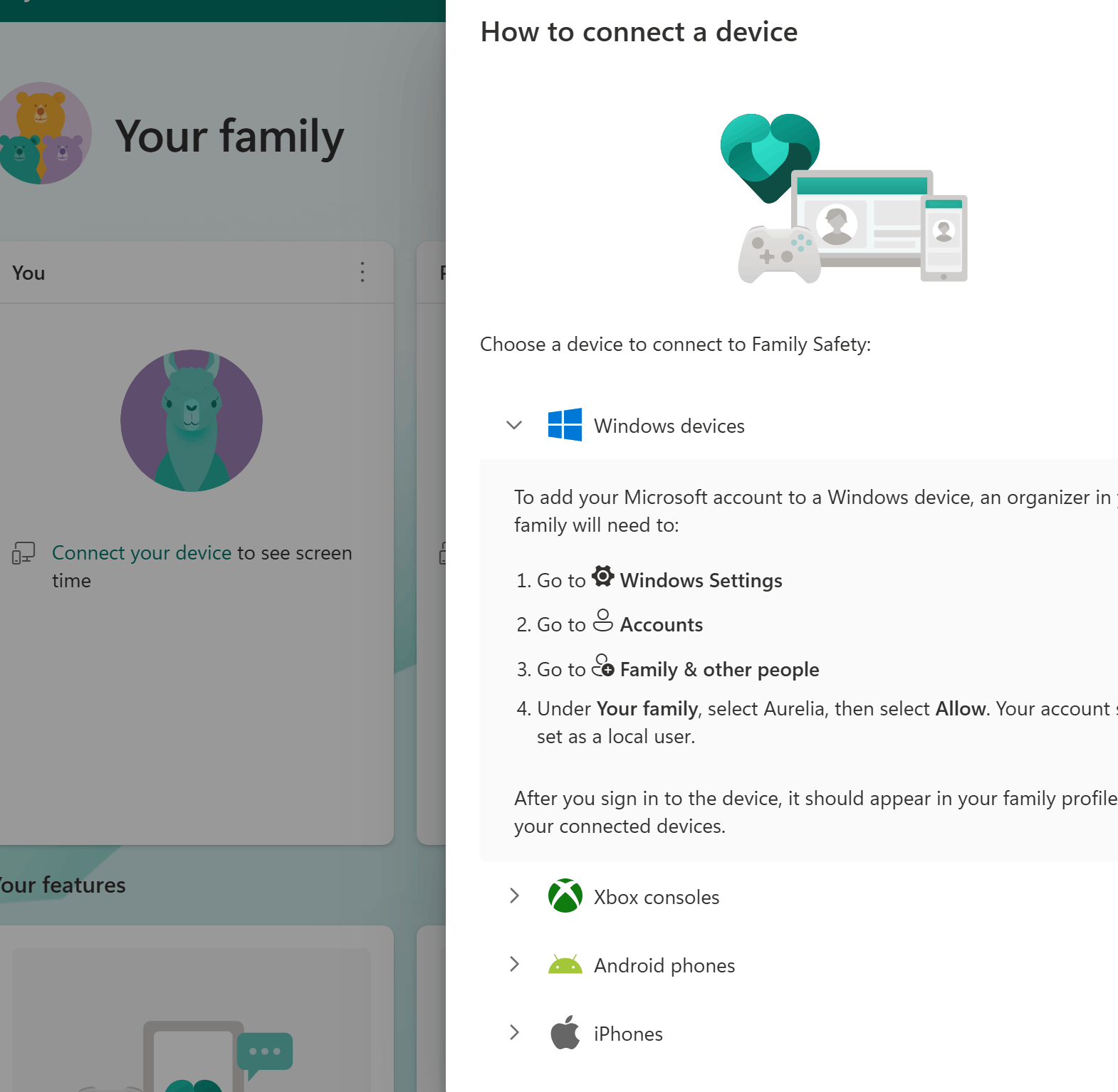 how to add device to family group - Microsoft Q&A