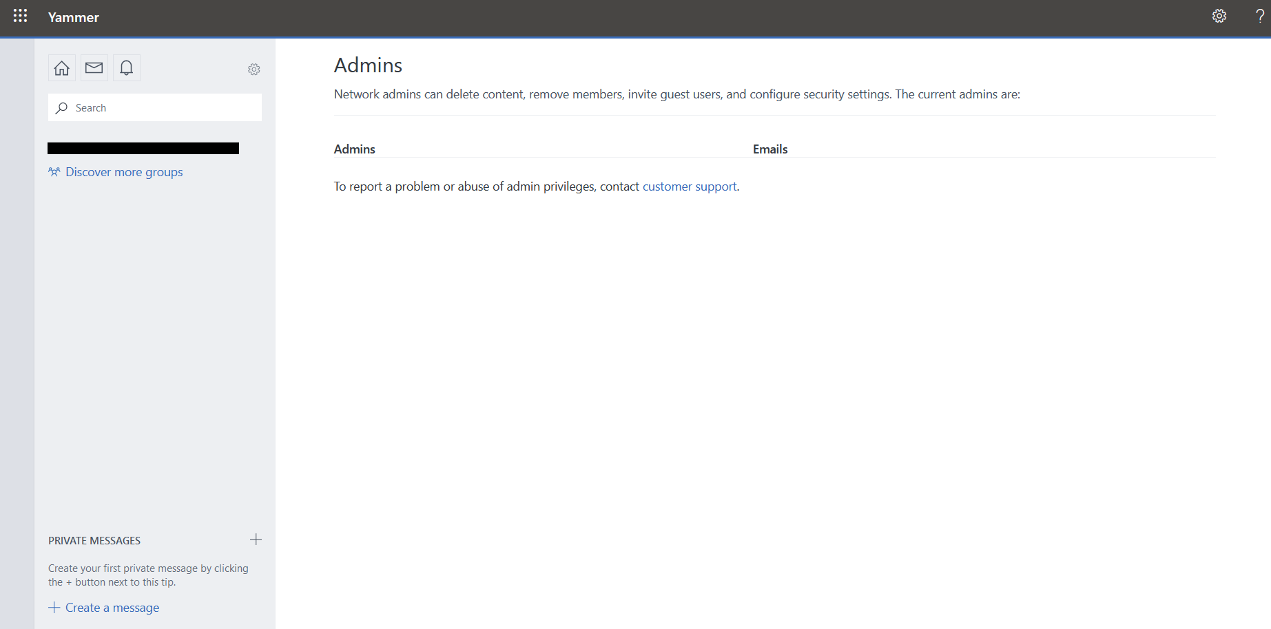 Yammer Admin Center Doesn't Show Up - Microsoft Q&A
