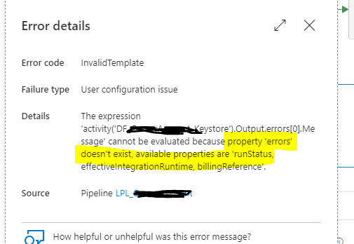 ADF - Getting the error message of a previous activity - Microsoft Q&A ADF - Getting the error message of a previous activity - Microsoft Q&A