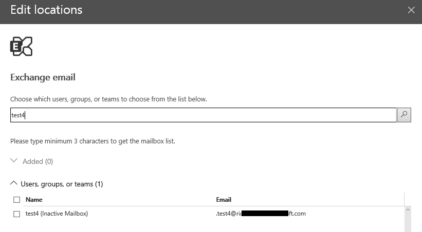 Content Search for inactive Mailbox - Microsoft Q&A