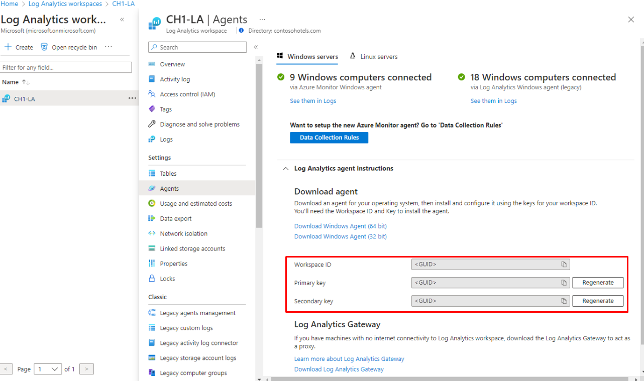 How to find workspaceid and primary key to install omsagent on Ubuntu ...