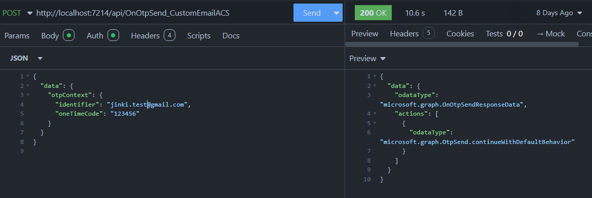 How to get OTP Code in Completely Customized Email Template using Azure ...
