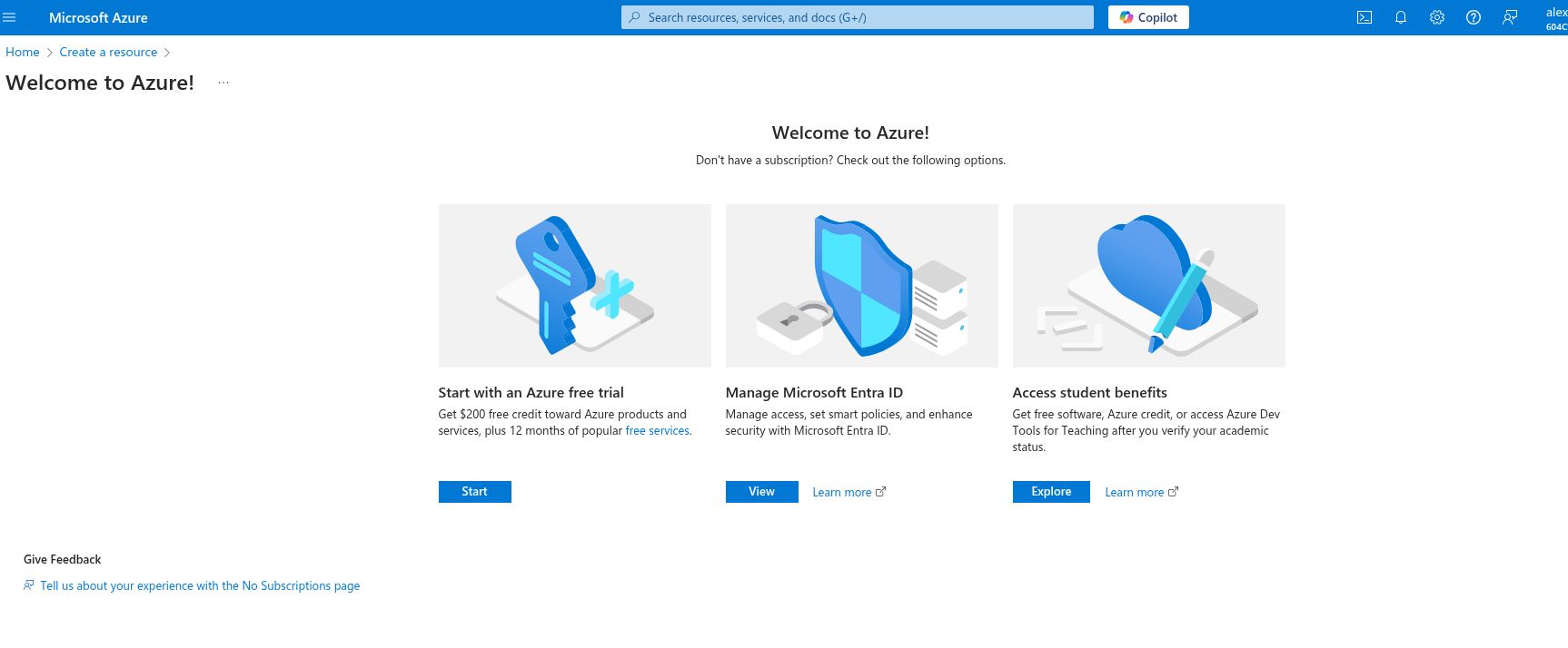 Can't Create Azure Resource in Portal > redirected to Azure Subscription Page - Microsoft Q&A