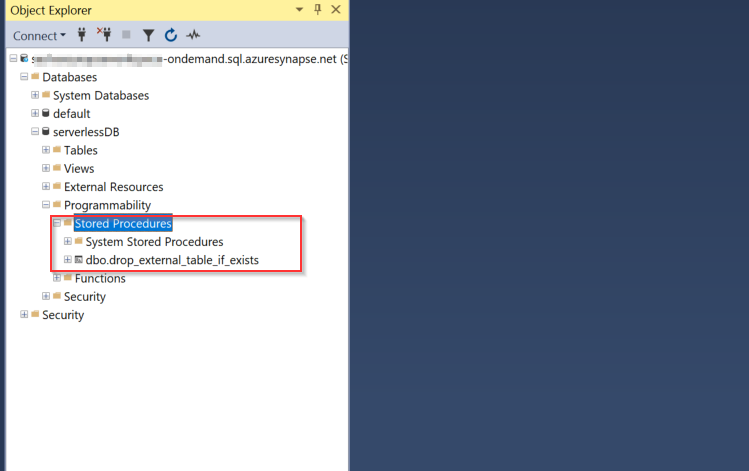 Synapse Sql Serverless Stored Procedure Can Create But Cannot Find Microsoft Qanda