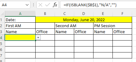 Data Validation Dropdown based on another cell - Microsoft Q&A