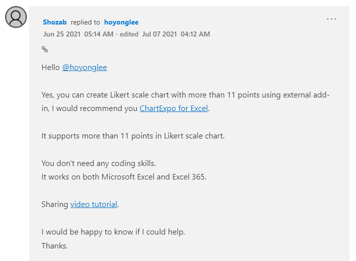 ADD MORE THAN 7 OPTIONS IN LIKERT, MS-FORMS - Microsoft Q&A