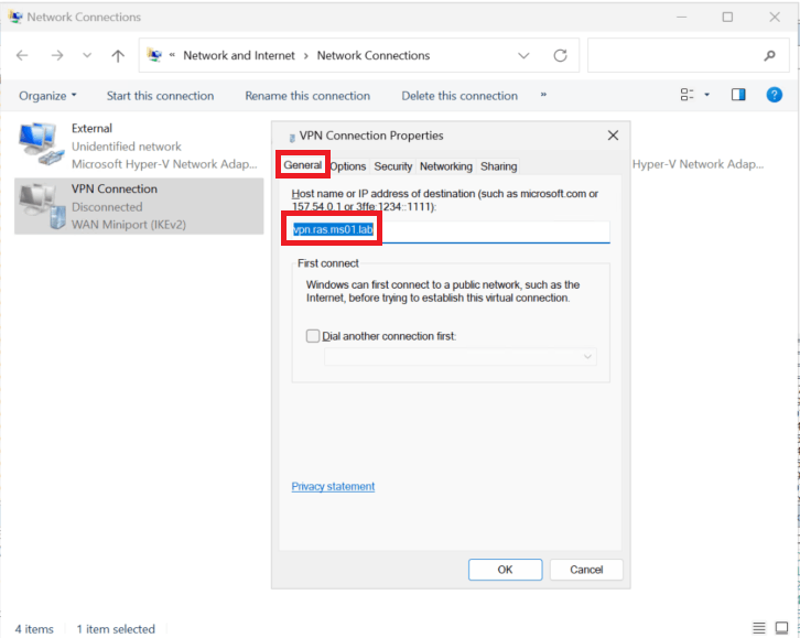 IKEv2 VPN connection problem - Microsoft Q&A