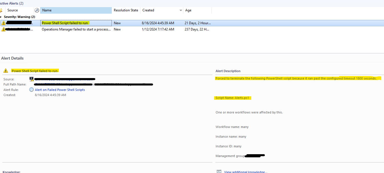 Health Service Private Bytes Threshold SCOM 2019 - UR5 - Microsoft Q&A