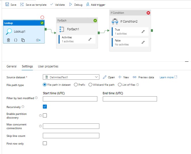 How To Read Adls Csv Files To Get The Row Count Value Using Adf Activity And Should Not Start