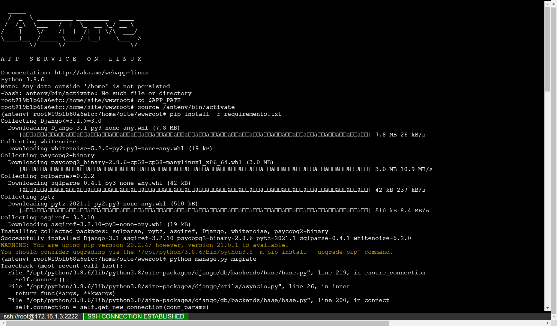 Unable To Run Migrations For Django Web Application With Postgresql 6113