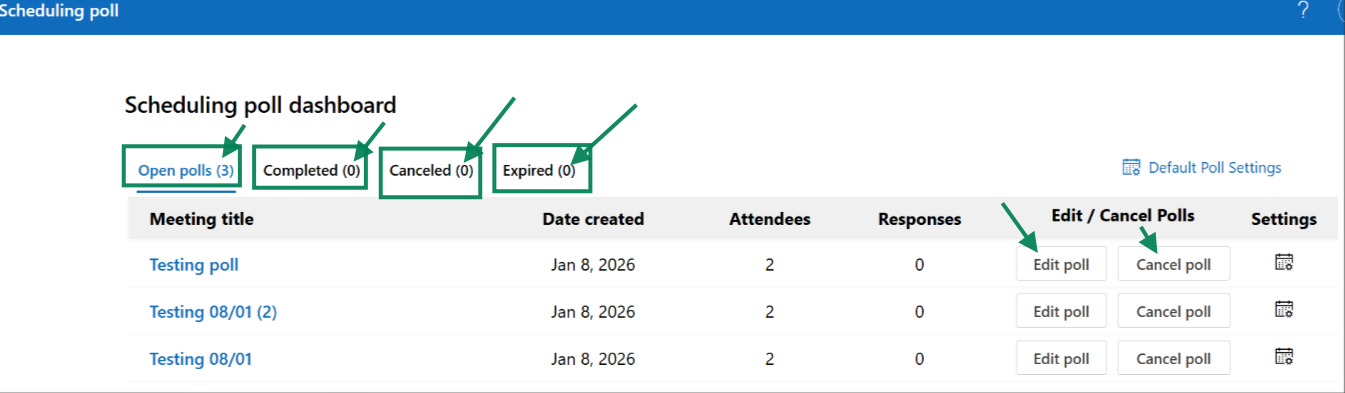 Outlook diary poll - I'm the organiser of a diary poll but now can't ...