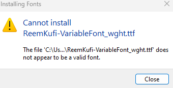 Font installation - Microsoft Q&A