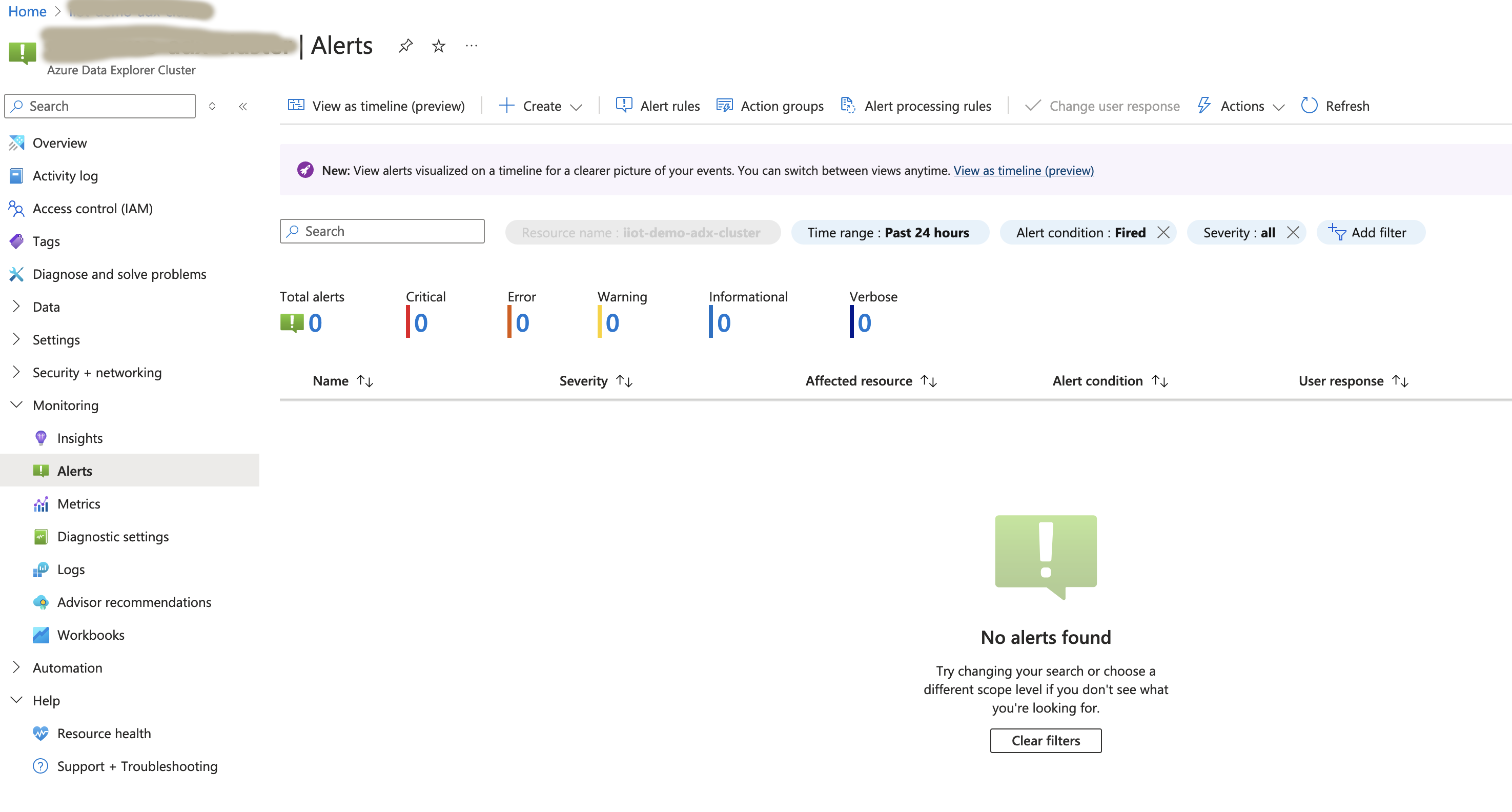 Azure Data Explorer: Alerts not triggering - Microsoft Q&A