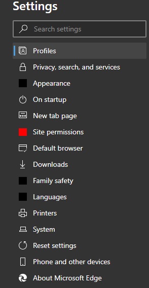Microsoft Edge displays some icons as black squares - Microsoft Q&A