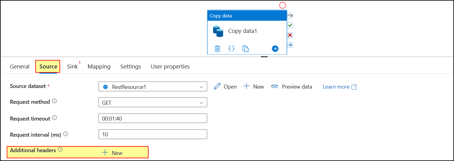 How To Set Custom Header For Odata Linked Servicedata Set In Copy 0979