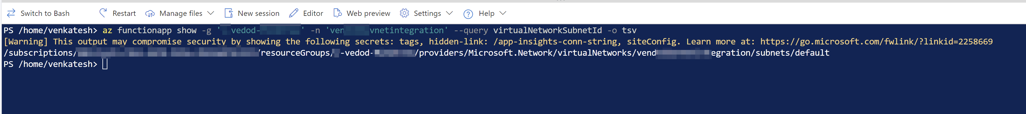 Issue While Fetching Details Of Function App Vnet Integration Details Microsoft Qanda 6213