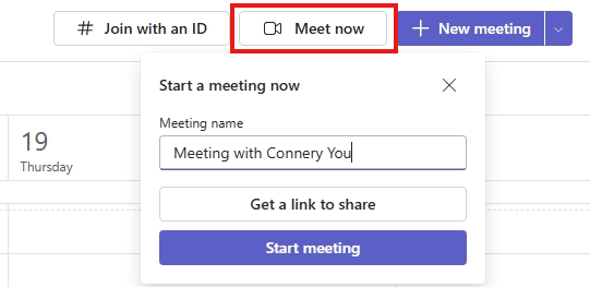 Simple link to create an instant meeting - Microsoft Q&A