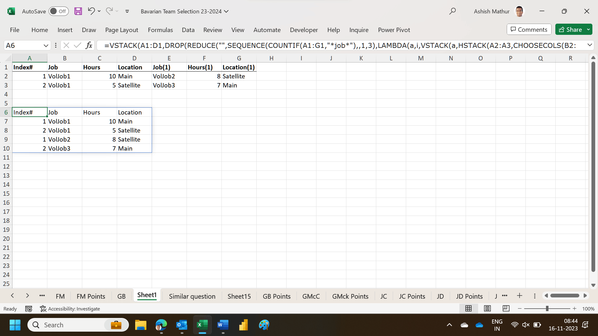 Excel Columns - Stack Select Columns Vertically in Sets of Columns ...