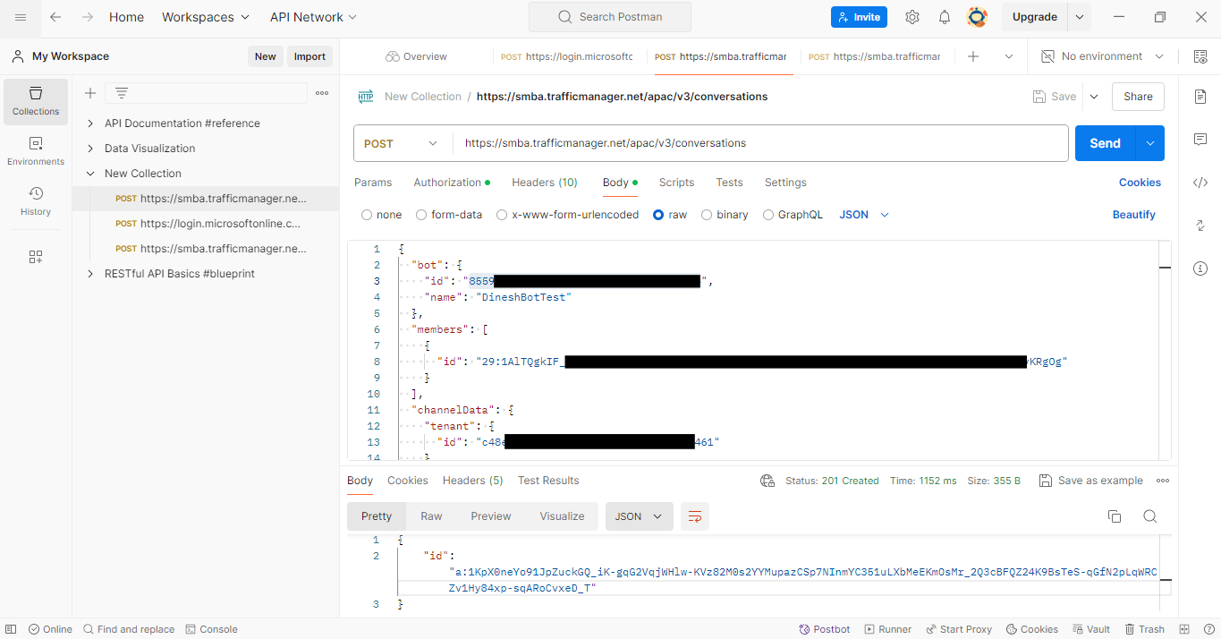 Posting to sideloaded Bot conversation is failing with "Authorization ...