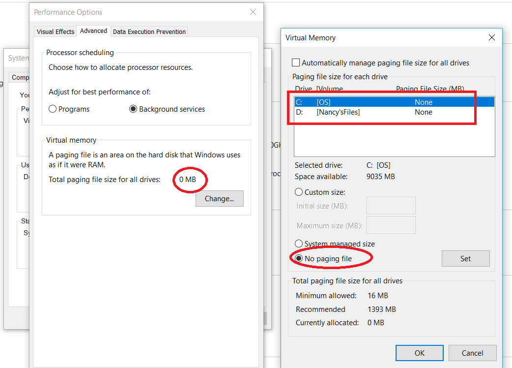 missing disk space - Microsoft Q&A