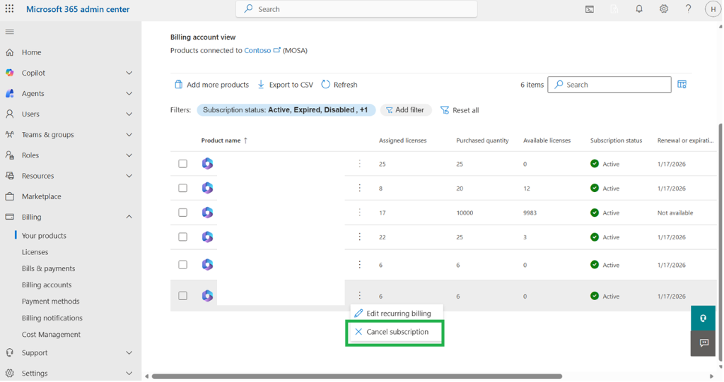 Cansel my teams future subscription - Microsoft Q&A