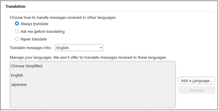 Outlook cannot auto translate - Microsoft Q&A