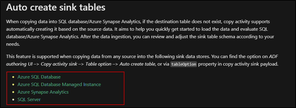 Autoamting the Creation of Cosmos Tables through ADF - Microsoft Q&A