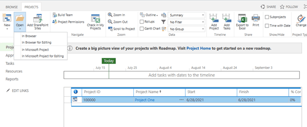 Is there a way to download my Microsoft Project that I have online to ...