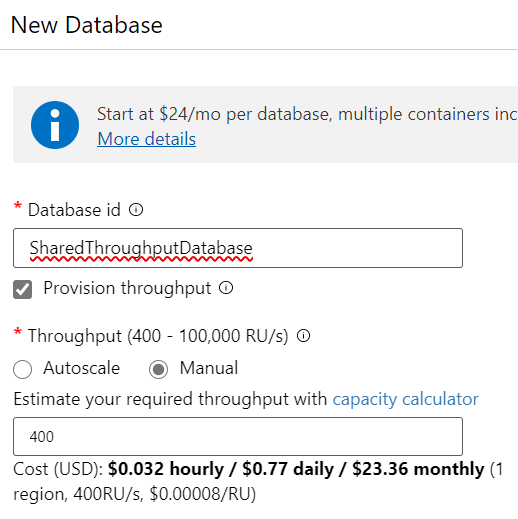 Cosmos DB provisioned throughput calculation - Microsoft Q&A Cosmos DB provisioned throughput calculation - Microsoft Q&A