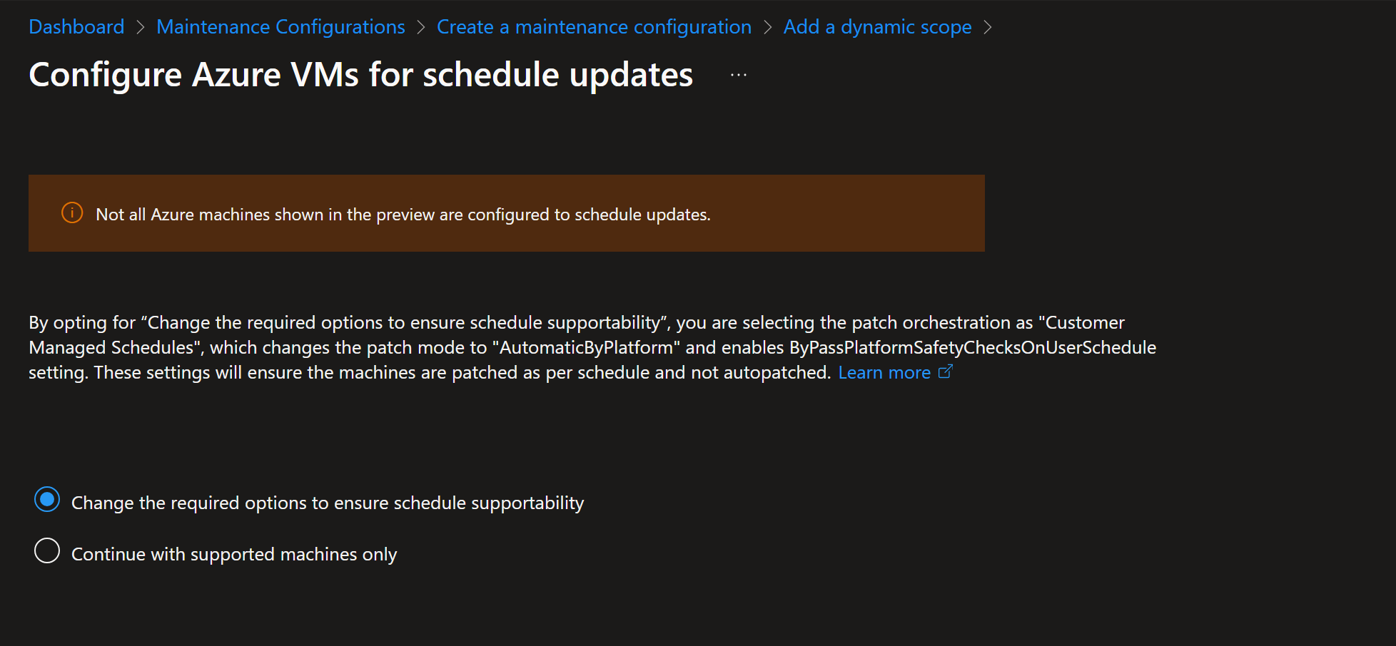 Azure Update Manager Dynamic Scopes: do not deploy without at least 1 attached resource ...