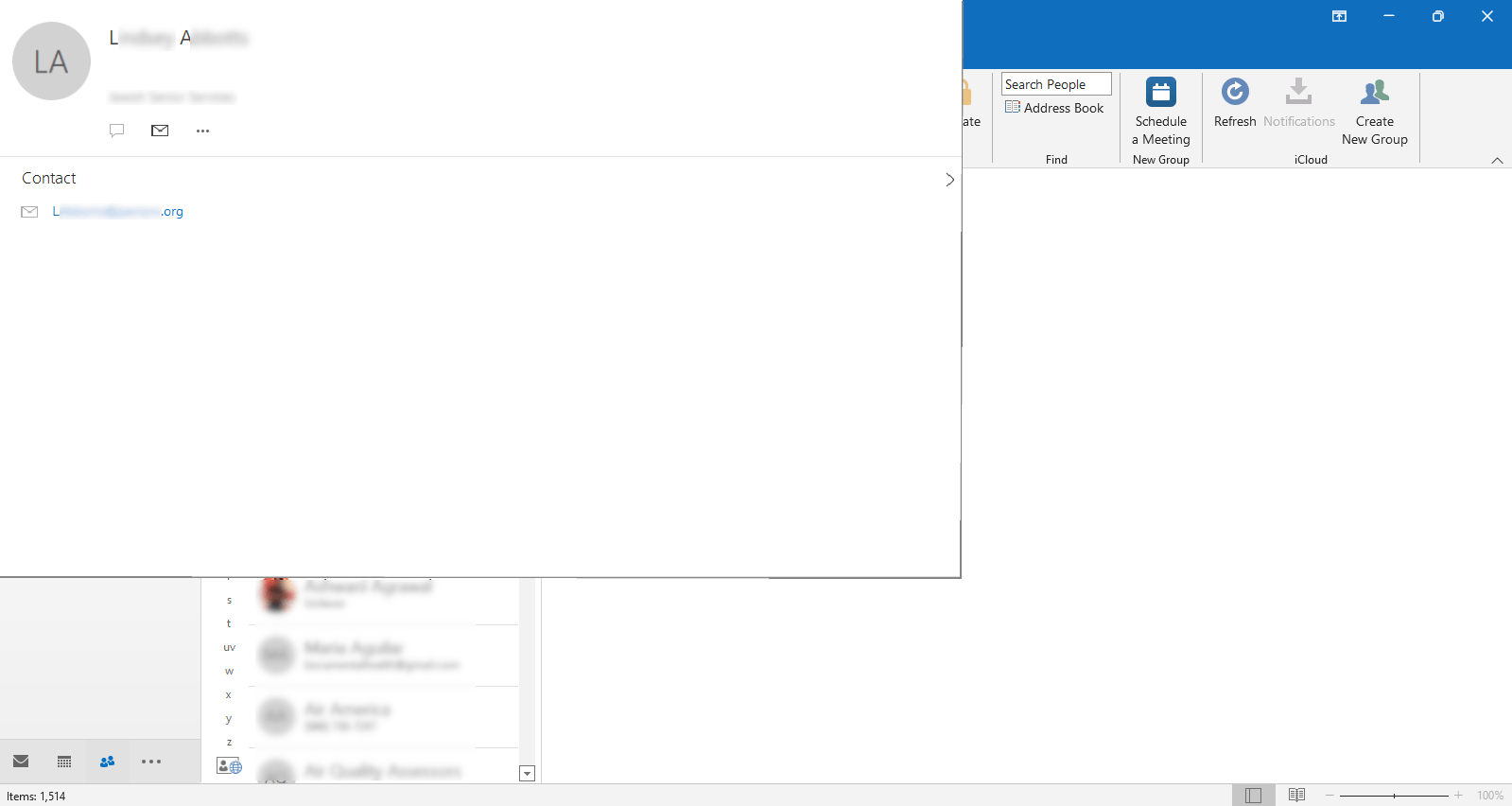Microsoft Outlook 2019 - In Contacts, my People view seems to be ...