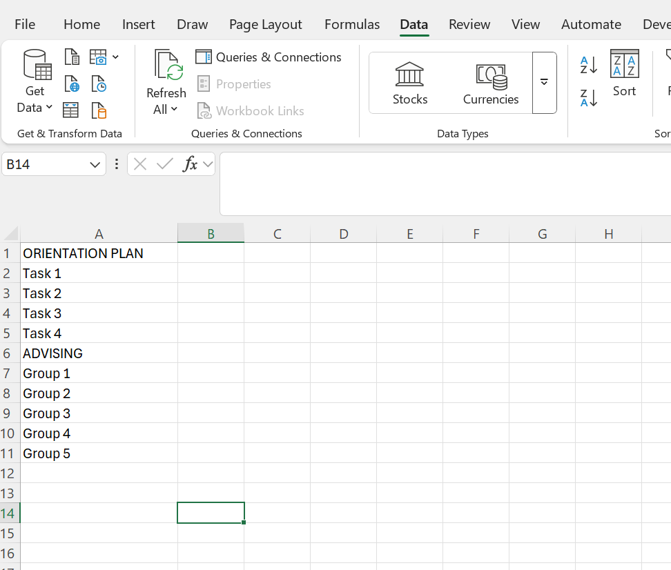 How to format an excel chart so that sub-tasks can be collapsed as a ...