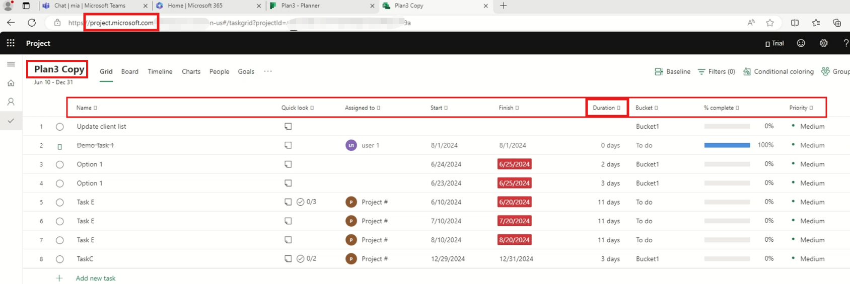 Adding Duration and Dependencies in Planner (in Teams) - Microsoft Q&A