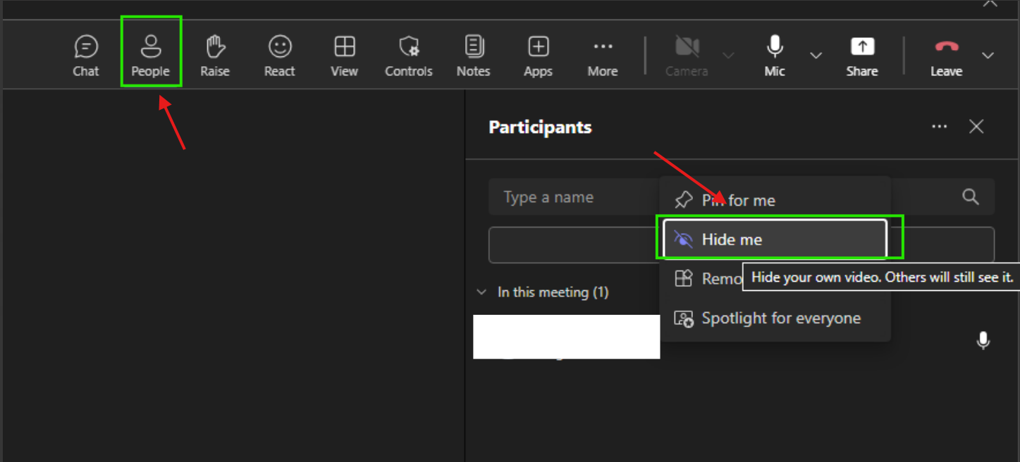 Microsoft Teams self-view behavior — can it be fully disabled or kept ...
