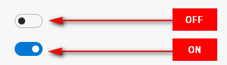 in edge settings if the black button is showing is it on or off? Or ...