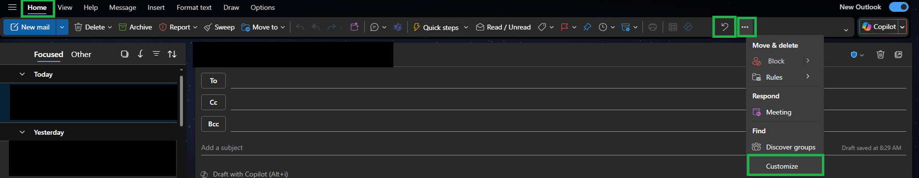 How do I undo an action quickly in New Outlook? - Microsoft Q&A