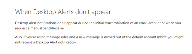 Outlook notifications aren't appearing on my screen. - Microsoft Q&A