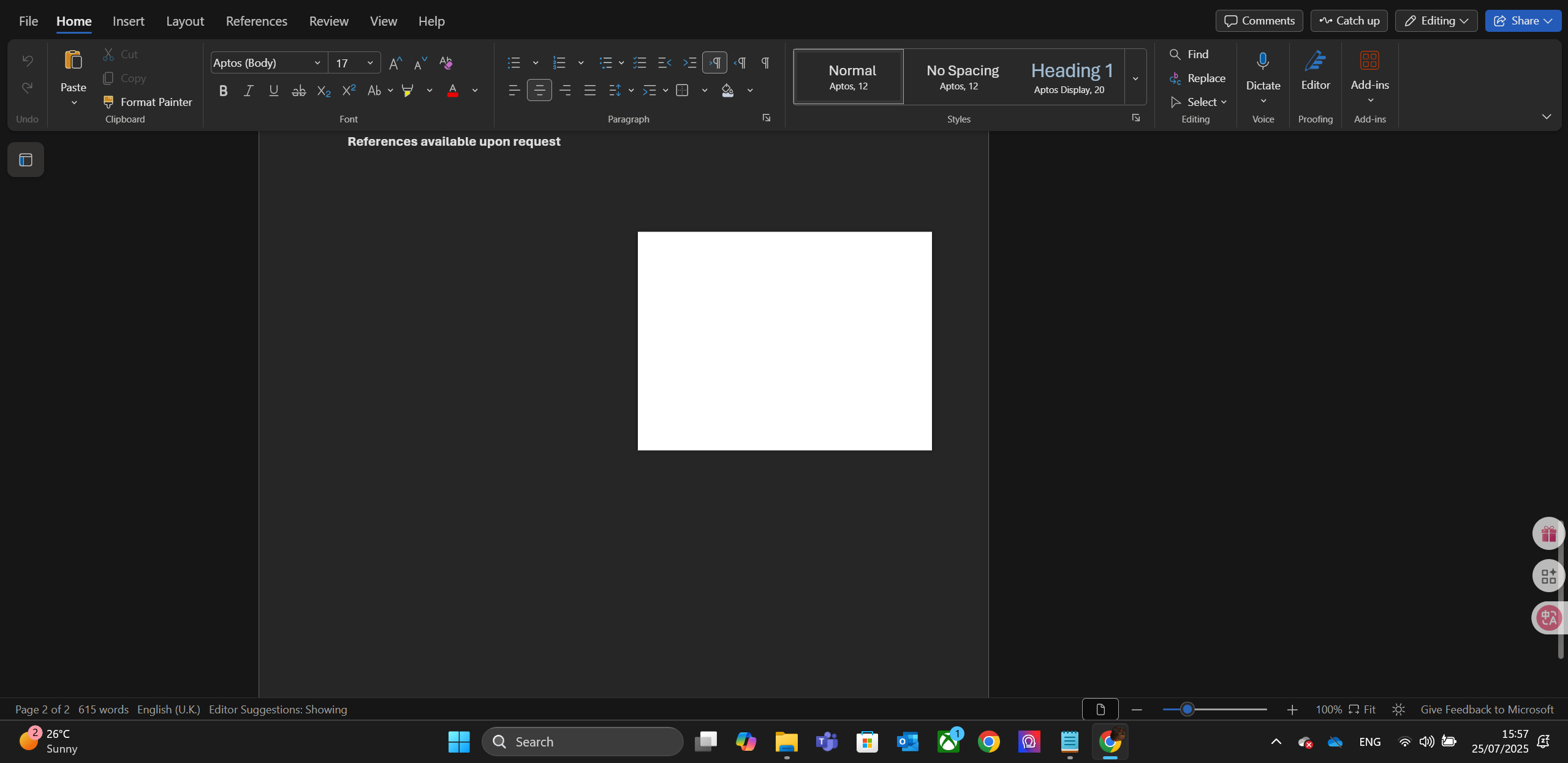 White screen when clicking on any of the three options in the "share ...