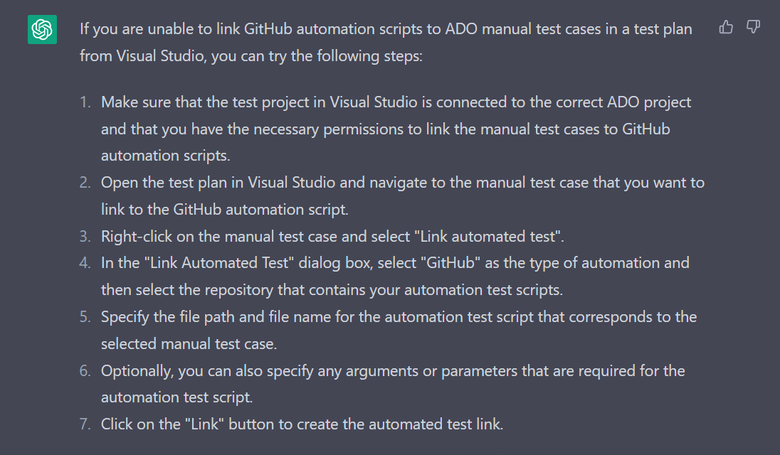Unable to link github automation scripts to ADO test cases from visual ... Unable to link github automation scripts to ADO test cases from visual ...