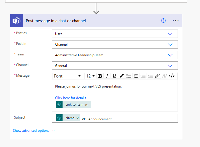 Posting SharePoint image to Teams using Power Automate - Microsoft Q&A