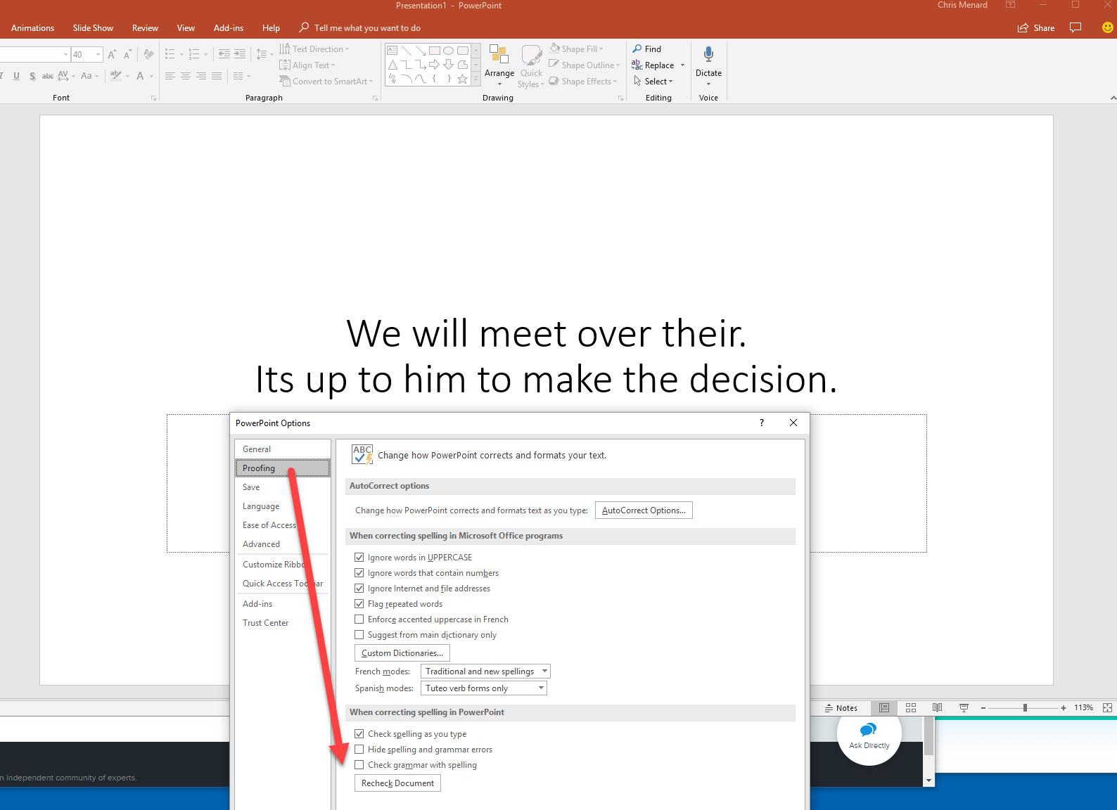 How do I get Grammar Check to work in PowerPoint - it only shows Spell ...